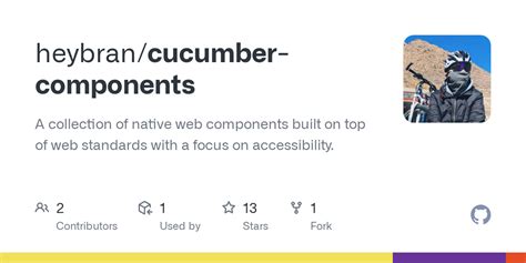 Github Heybran Cucumber Components A Collection Of Native Web
