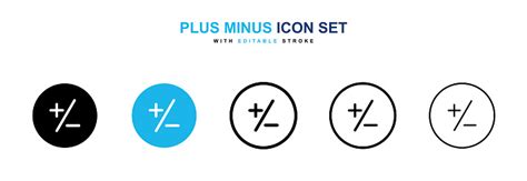 플러스마이너스 아이콘 그래픽은 검은색과 파란색으로 설정됩니다 개념에 대한 스톡 벡터 아트 및 기타 이미지 개념 개념과 주제 긍정적인 감정 표현 Istock