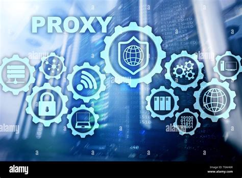 Proxy Server Cyber Security Concept Of Network Security On Virtual