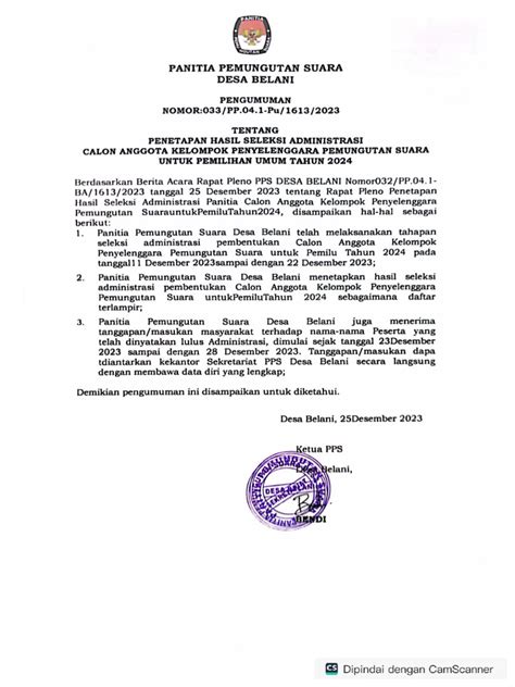 Pengumuman Kpps Pdf