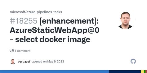 Enhancement Azurestaticwebapp0 Select Docker Image · Issue 18255
