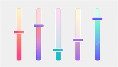 Premium Vector Scrollbar Set With Colorful Design For Music Ui Mobile App Vector Illustration