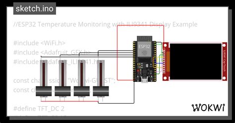 Car Temp Display V0 1 Alpha Wokwi ESP32 STM32 Arduino Simulator
