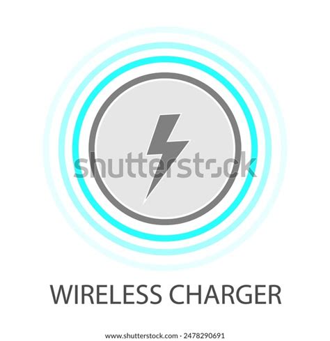 Wireless Electric Charger Wireless Charging Circle Stock Vector Royalty Free 2478290691
