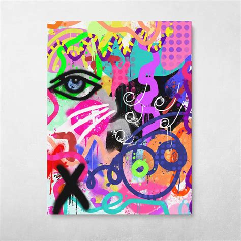 Urban Abstract Basquiat Street Art Graffiti Pop Art Wall Art
