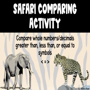 Whole Number And Decimal Comparing Activity By Sarah Rahimi TPT