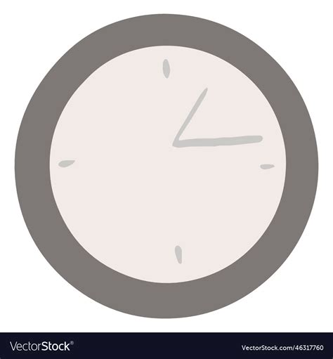 Analog Clock Flat Royalty Free Vector Image Vectorstock