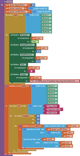 Memory Game For Class Mit App Inventor Help Mit App Inventor Community