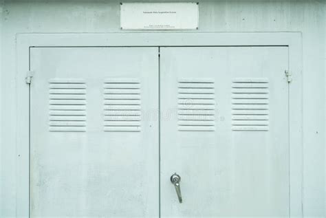 Automatic Data Acquisition System Cabinet At Crest Of A Hydroelectric Dam Used For Remote