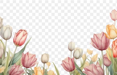 Download Premium Png Of Png Realistic Vintage Drawing Of Tulip Border Backgrounds Flower Sketch