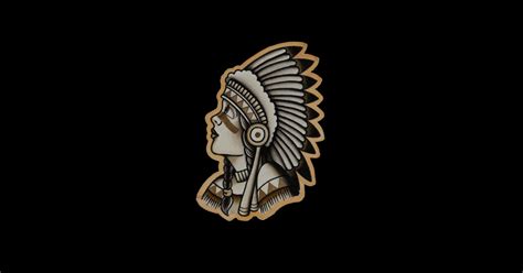 A Vintage Style Native American Girl Old Sticker Teepublic