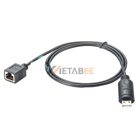 Renhotec Usb20 To Rj45 Modbus Energy Meter Cable 30cm Round Black Cable