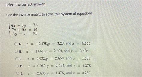 How To Solve A System Of Equations With Inverse Matrices Tessshebaylo