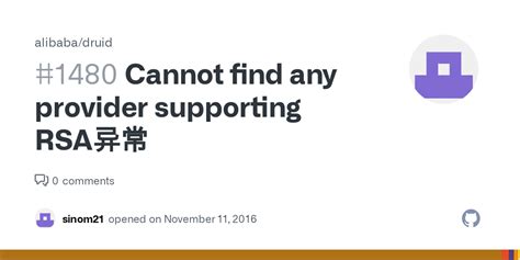 Cannot Find Any Provider Supporting Rsa异常 · Issue 1480 · Alibabadruid