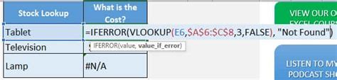 Combine VLOOKUP IFERROR In Excel MyExcelOnline