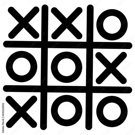 Xox Game Icon Tic Tac Toe Illustration Symbol Sign Crosees And