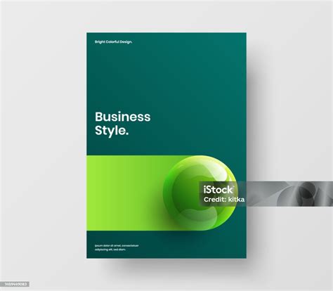 독특한 엽서 A4 디자인 벡터 일러스트 레이 션입니다 프리미엄 3d 공 회사 브로셔 개념 A4 용지에 대한 스톡 벡터 아트 및 기타 이미지 Istock