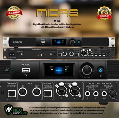 Midas M32C Digital Rack Mixer For Installed And Live Sound Lazada Indonesia