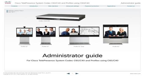 Pdf Cisco Telepresence System Codec C40 And C60 … Telepresence System