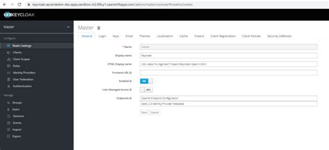 redhat openshift desplegar keycloak en ambiente trial sandbox