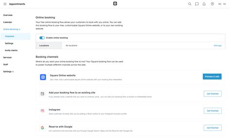 set up online booking with square appointments square support centre ca