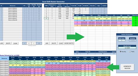 Excel Macro Business Excel Shift Roster Generator