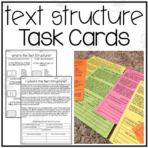 Text Structure Task Cards By Teach Simple