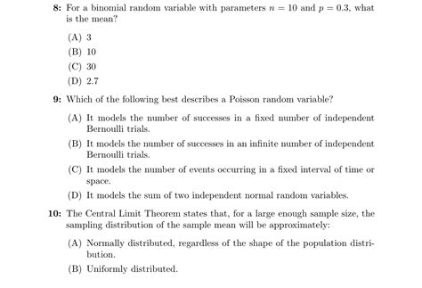 Solved 8 For A Binomial Random Variable With Parameters Chegg Com