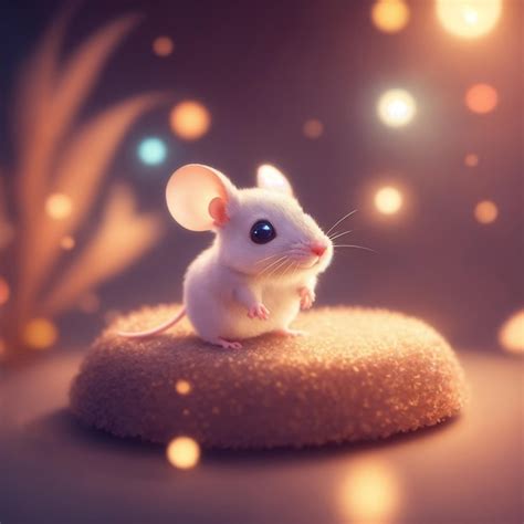 Premium AI Image Very Detailed Cute Mouse Generate Ai