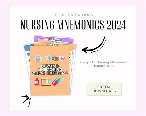 Nursing Mnemonics Cheat Sheet Bundle Nursing Study Guide Med Surg