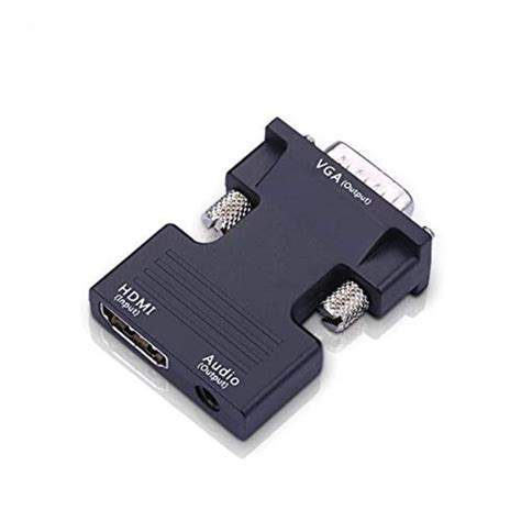 Active 1080p Female Hdmi To Vga Male Converter Adapter Dongle With 3