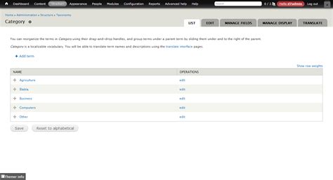 7 Displaying Taxonomy Terms Which Are Used By A Content Type Drupal Answers