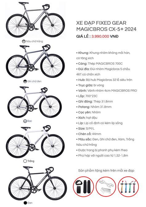 Xe Fixed Gear Magicbros Cx5 Plus Khung Nhôm Hanoibike Shop