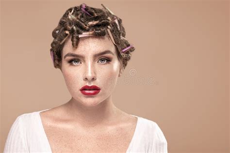 Housewife Getting Ready To Go Party Stock Image Image Of Makeups