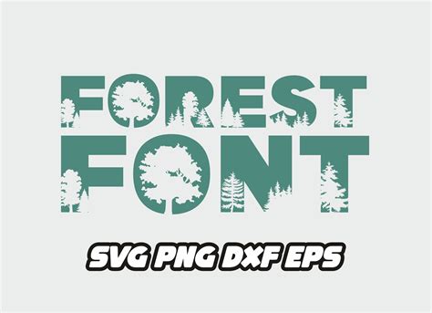 Forest Svg Font Forest Alphabet Adventure Alphabet Tree Etsy