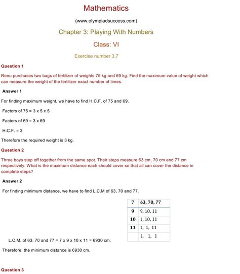 NCERT Solutions For Class 6 Mathematics Chapter 3 Playing With Numbers