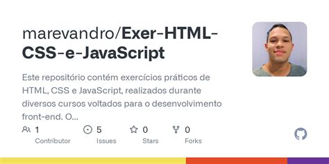 Github Marevandro Exer Html Css E Javascript Este Reposit Rio Cont M