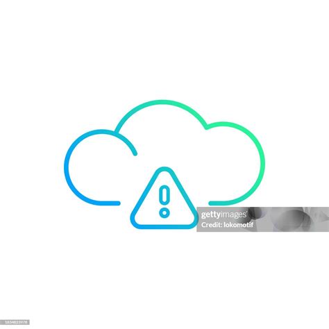 cloud computing error gradient line icon the icon is suitable for web design mobile apps ui ux