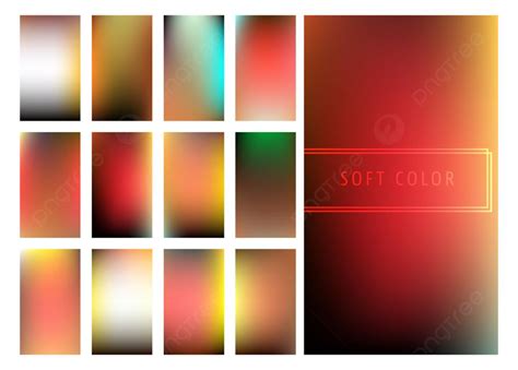 set of soft color gradients background yellow blur computer