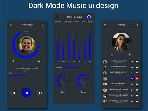 Dark Mode Music App Design Behance