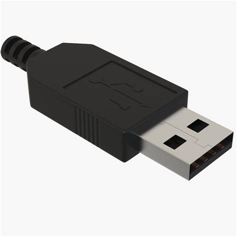 Usb Type A Male Plug V2 Free 3d Model Obj Stl Free3d