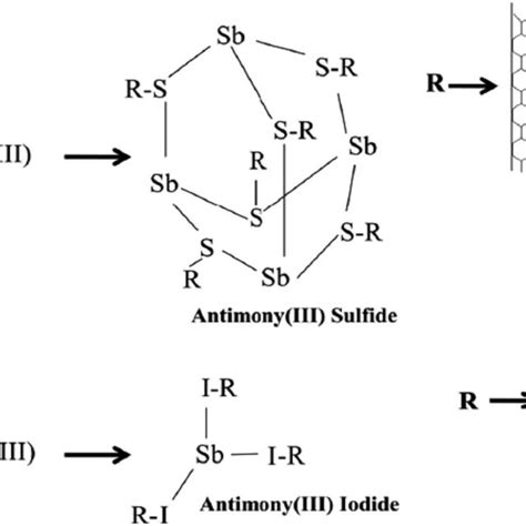 Schematic Representation Of Sbiii Adsorption On Functionalized Carbon