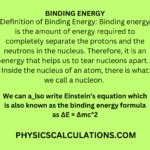 How To Calculate Binding Energy