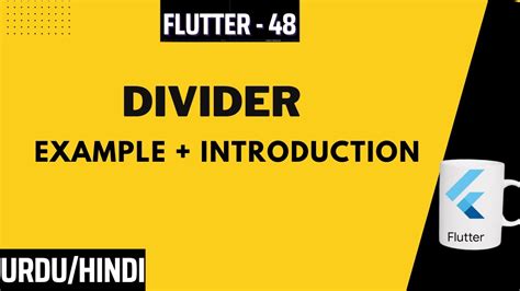 Divider And Verticaldivider Widget In Flutter Jawad Aslam Youtube