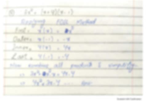 Solution Multiplication Of Binomial And Trinomial Algebra Practice