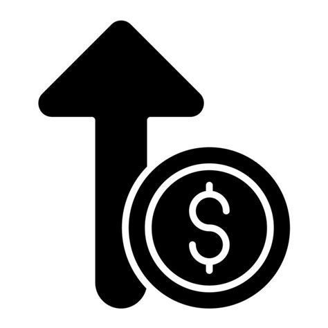 Premium Vector Profit Glyph Solid Black Illustration