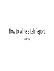 Guide To Writing Lab Reports Formats Sections Tips Course Hero