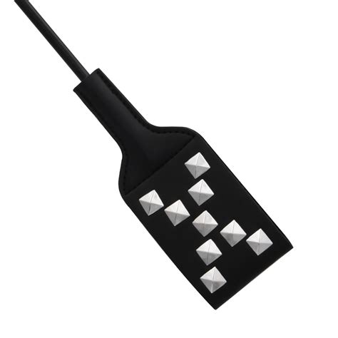 Crop Black Pvc Rivit Stud Tip