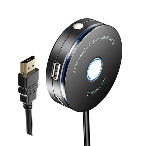 POPLIS Desktop Computer Power Switches Button With Double USB 2 0 Port For Home Office Walmart Com