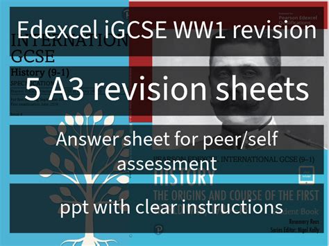 Cause And Course Of Ww1 Edexcel Igcse Revision Lesson Teaching Resources